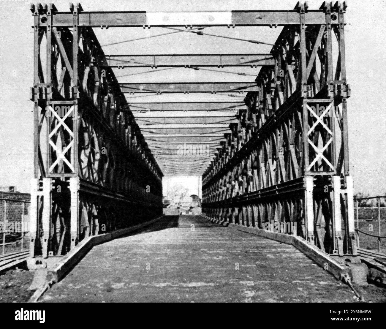 The ingenious Bailey Bridge which rapidly spans rivers and chasms. A ...