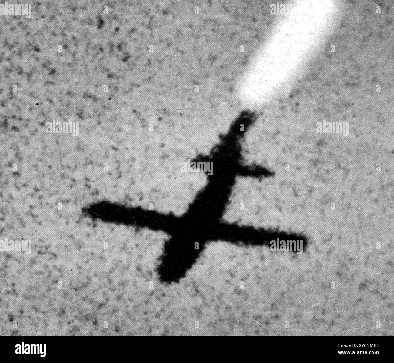 The German flying bomb, the Robot. An RAF fighter chasing a flying bomb ...