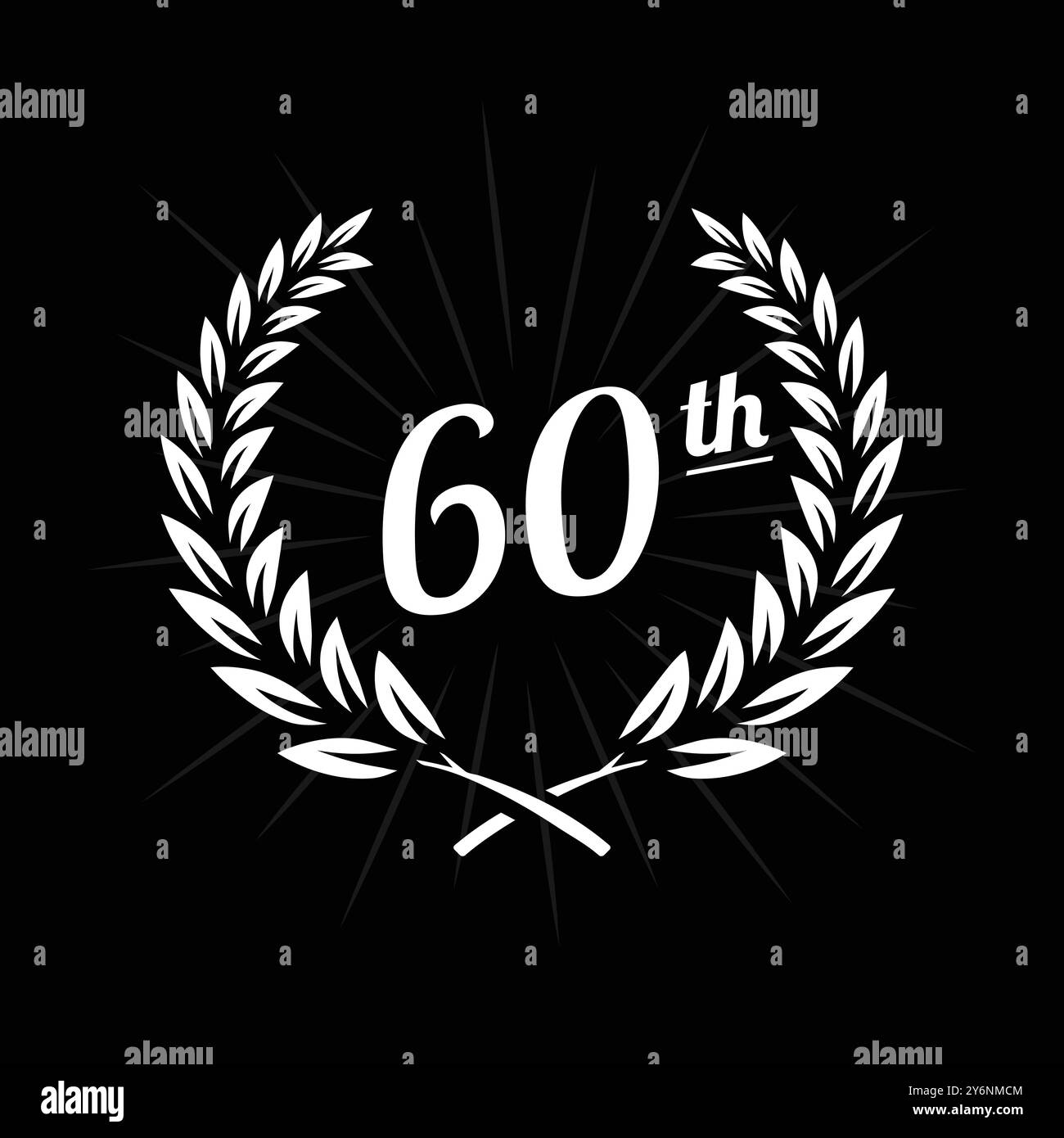 60 years anniversary celebration design template. 60th anniversary logo ...