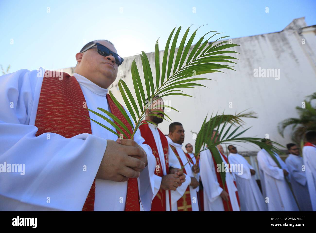 salvador, bahia, brazil - april 2, 2023: Catholics celebrate Palm ...
