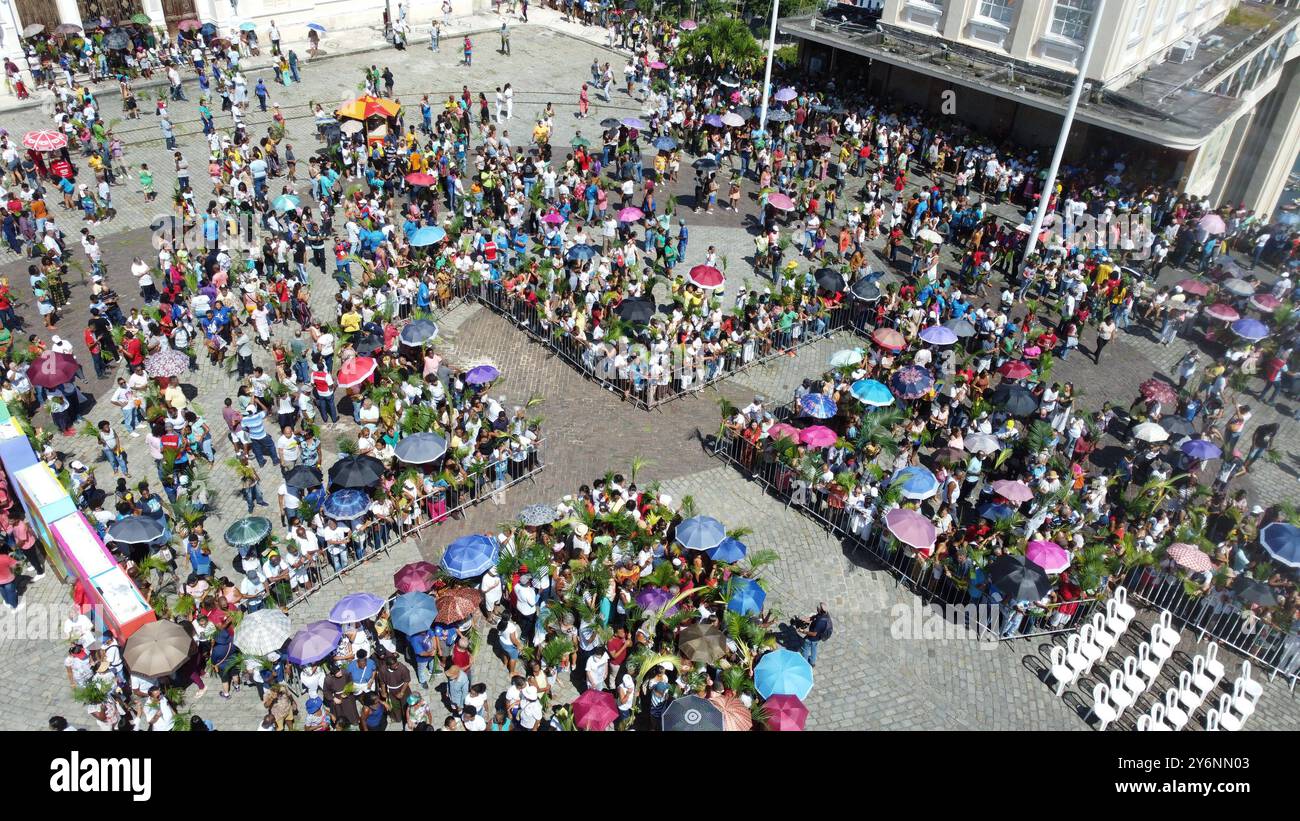 salvador, bahia, brazil - april 2, 2023: Catholics celebrate Palm ...
