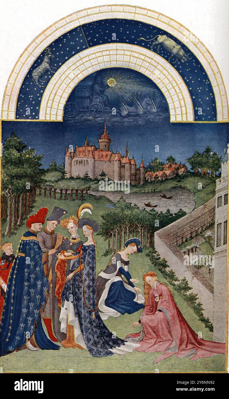 The Four Seasons from the Book of Hours of Jean de France, Duc de Berry ...