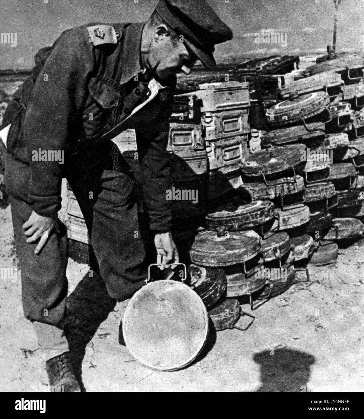 A weapon which has come to the fore in this war, the land mine German ...