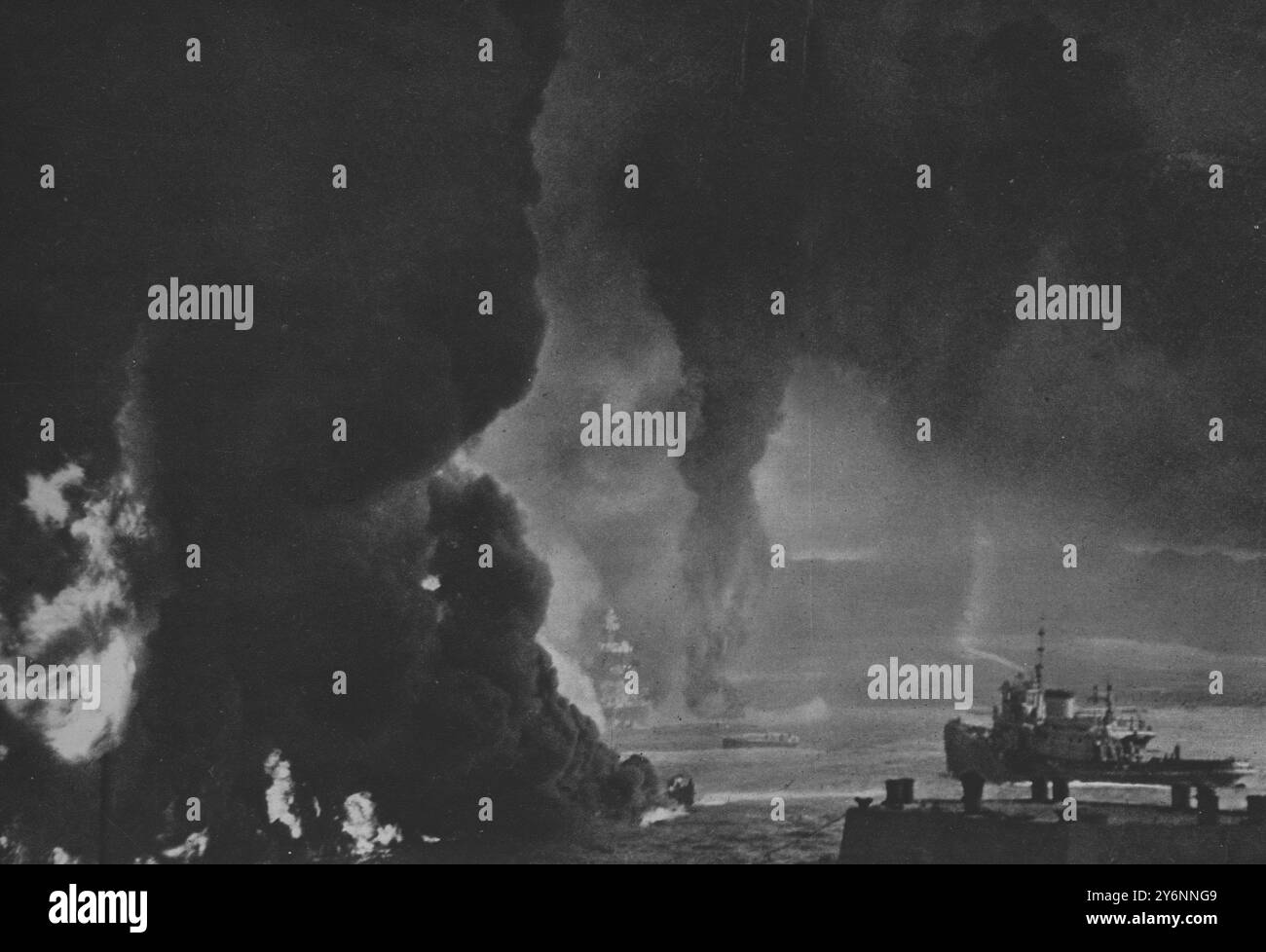 Pearl Harbour December 7th 1941 oil from shattered fuel tank turns ...