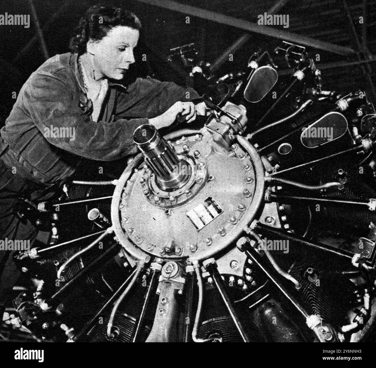 Mrs Marjorie Pinnock a widow with three children is an aero engine ...