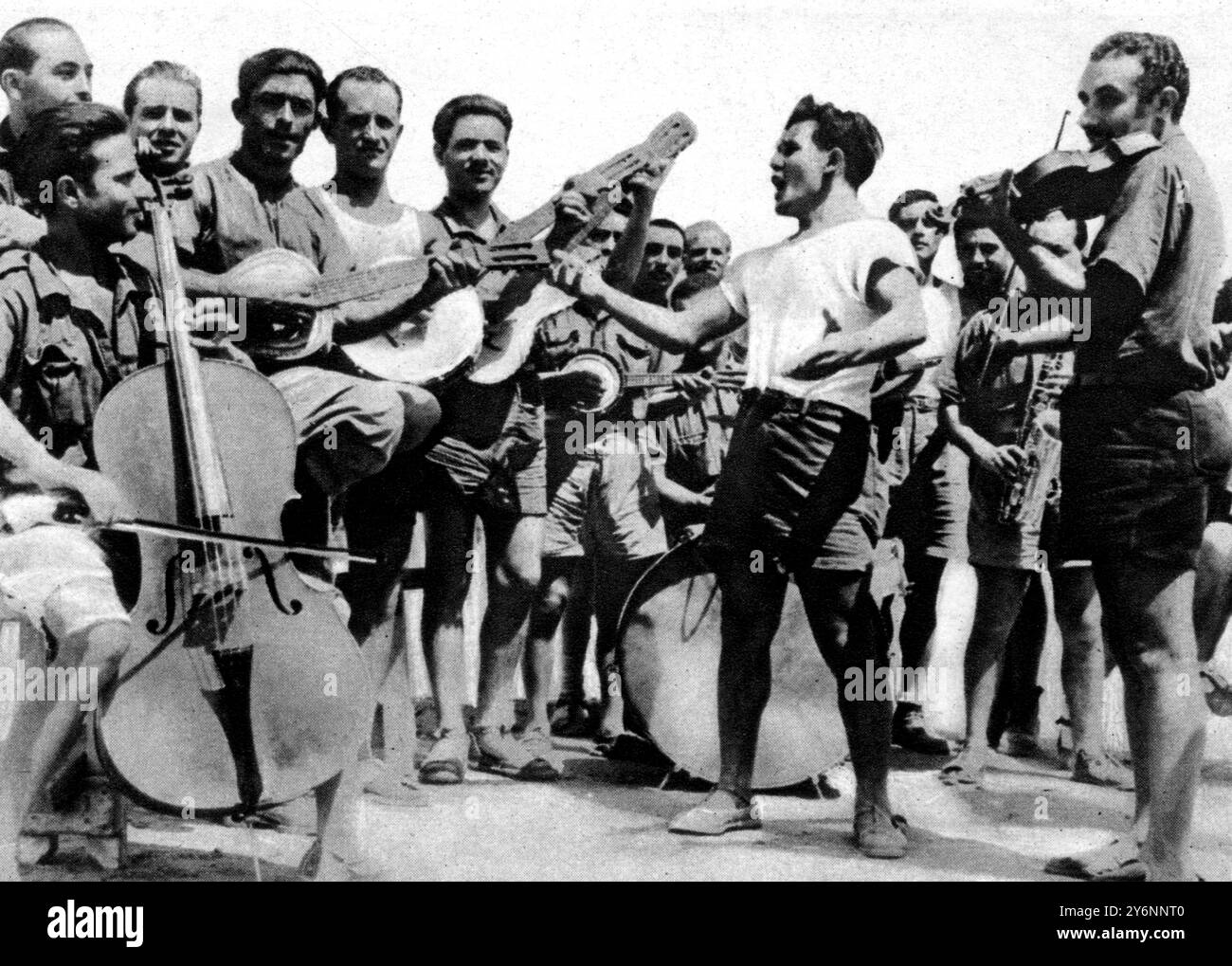 Captured soldiers of the Duce's valiant legions who appear happier with ...