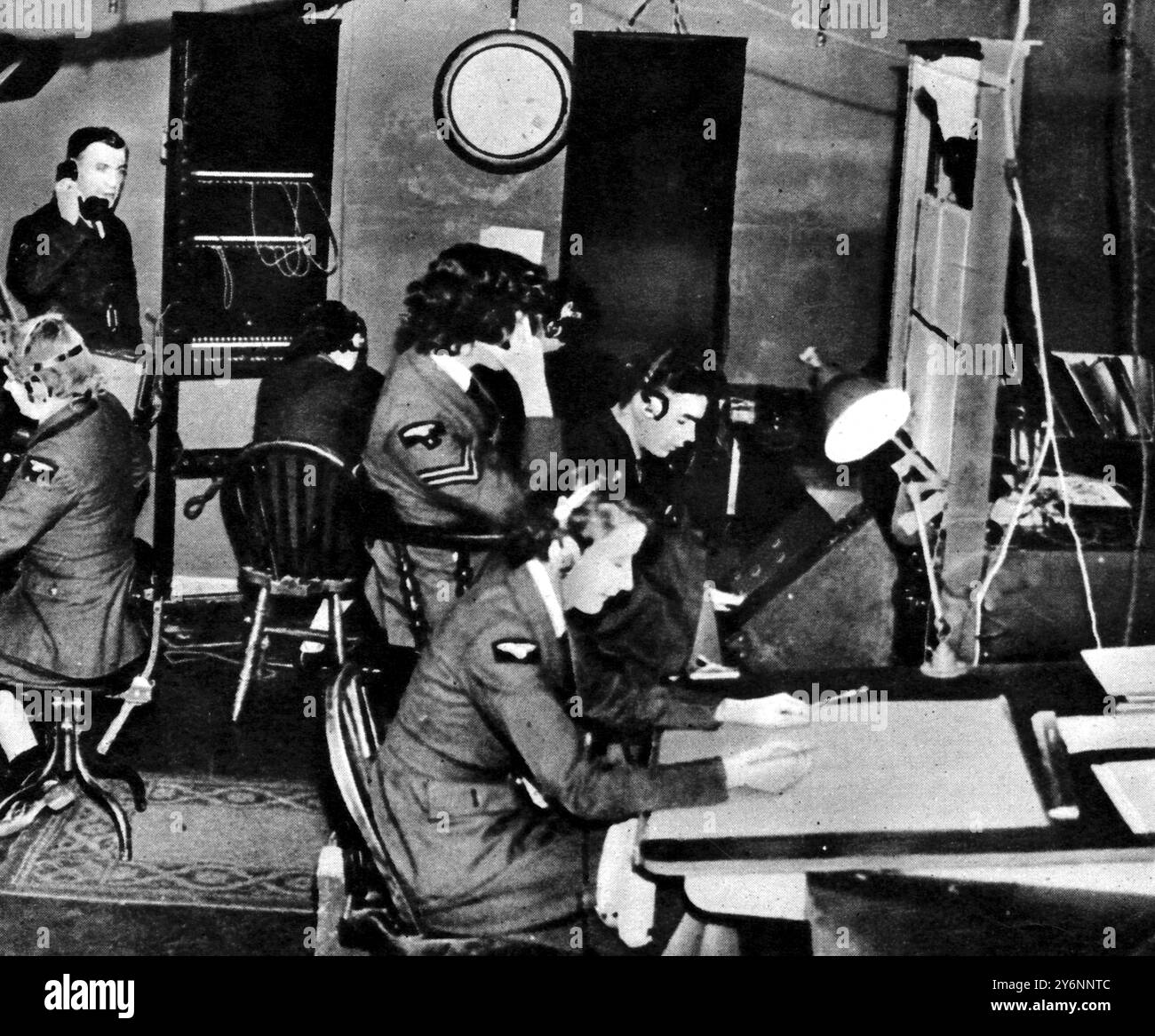 These WAAF's are plotting the movement of German raiders. In the RAF ...