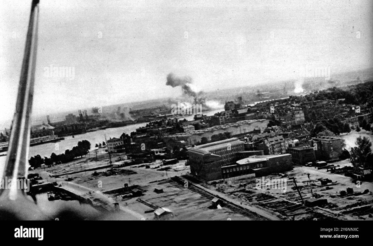 The RAF attacks Rotterdam, remarkable low level bombing cripples ...
