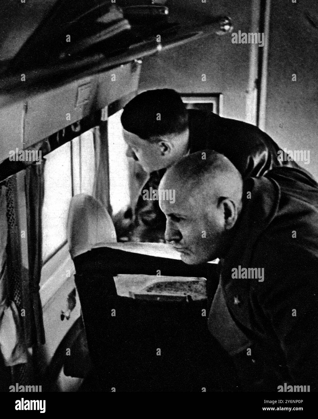 Hitler and Mussolini peering down on Soviet Territory in a ...