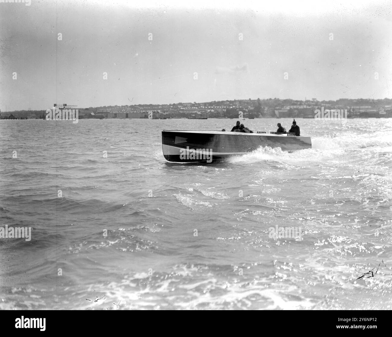 Racing Motor Boat Catches Fire. The "Detroit V" another American boat ...