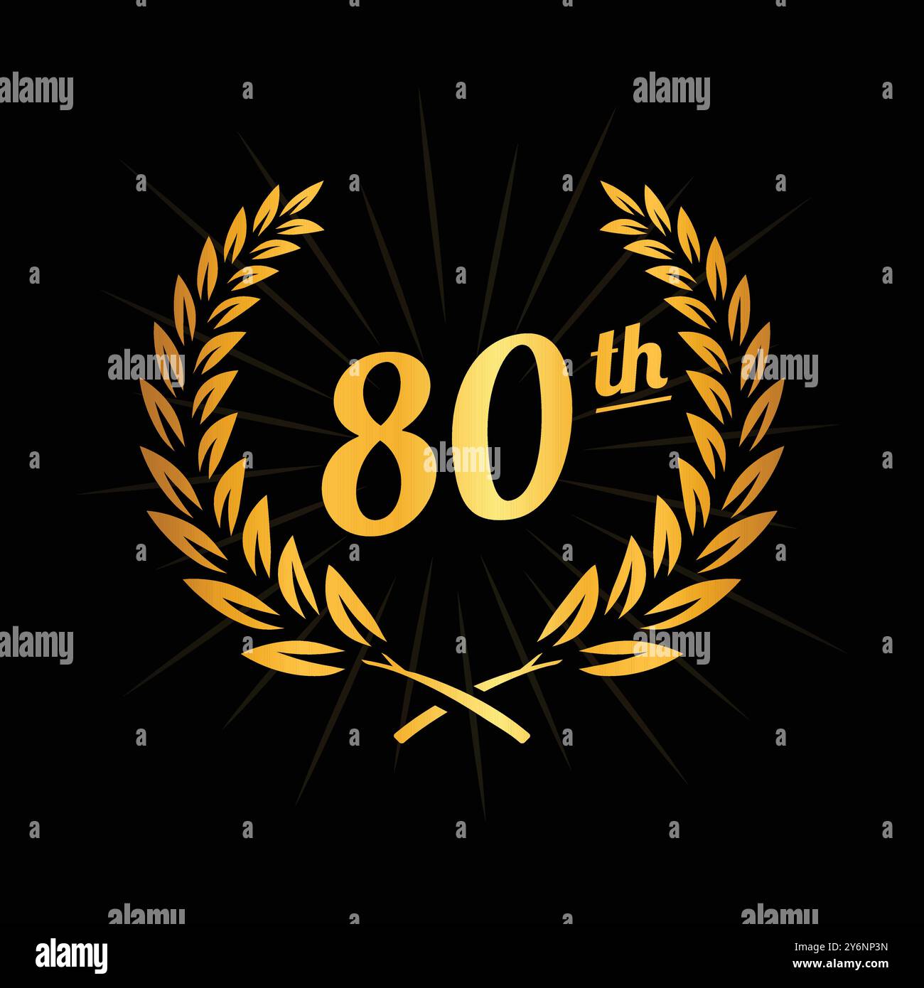 80 years anniversary celebration design template. 80th anniversary logo ...