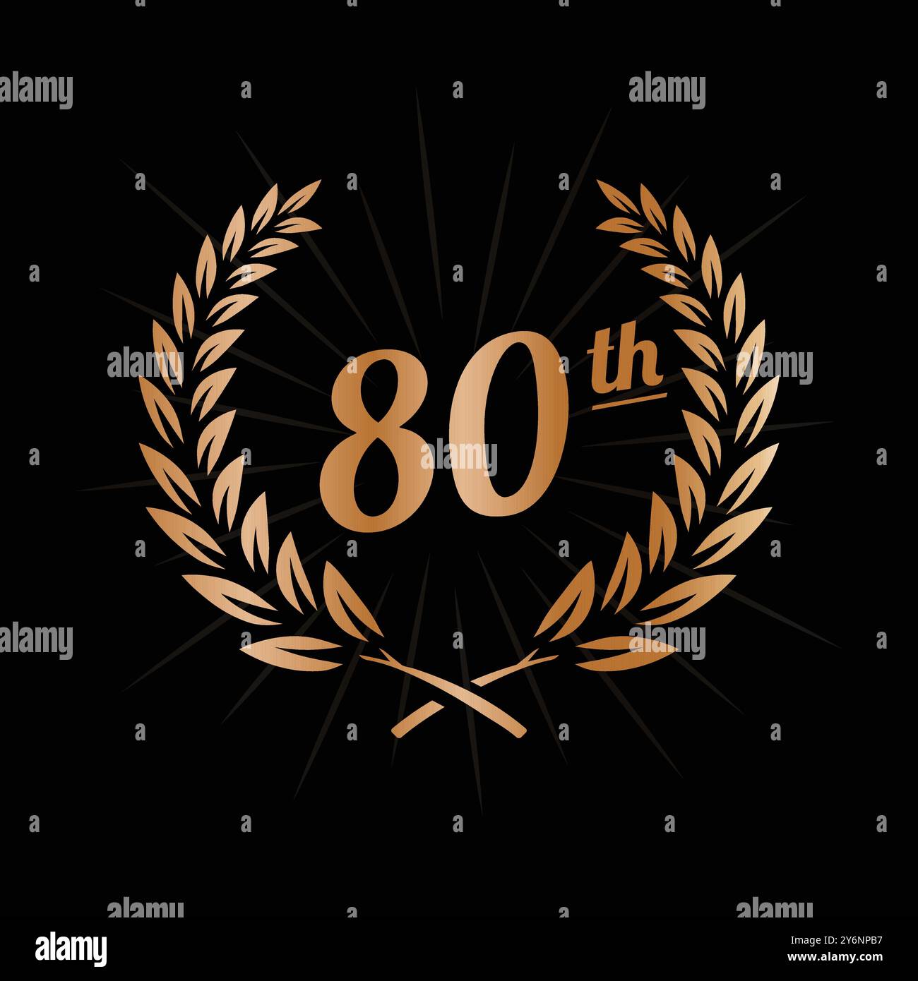 80 years anniversary celebration design template. 80th anniversary logo ...