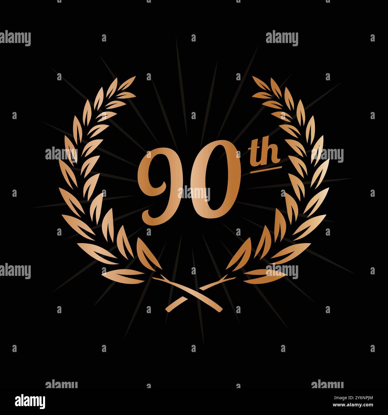 90 years anniversary celebration design template. 90th anniversary logo ...