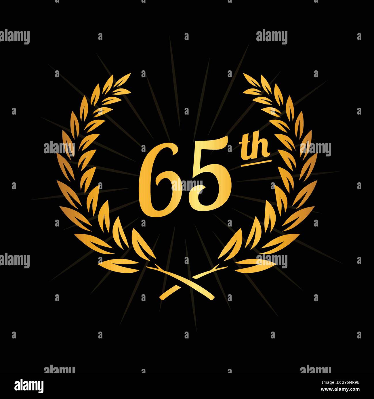 65 years anniversary celebration design template. 65th anniversary logo ...