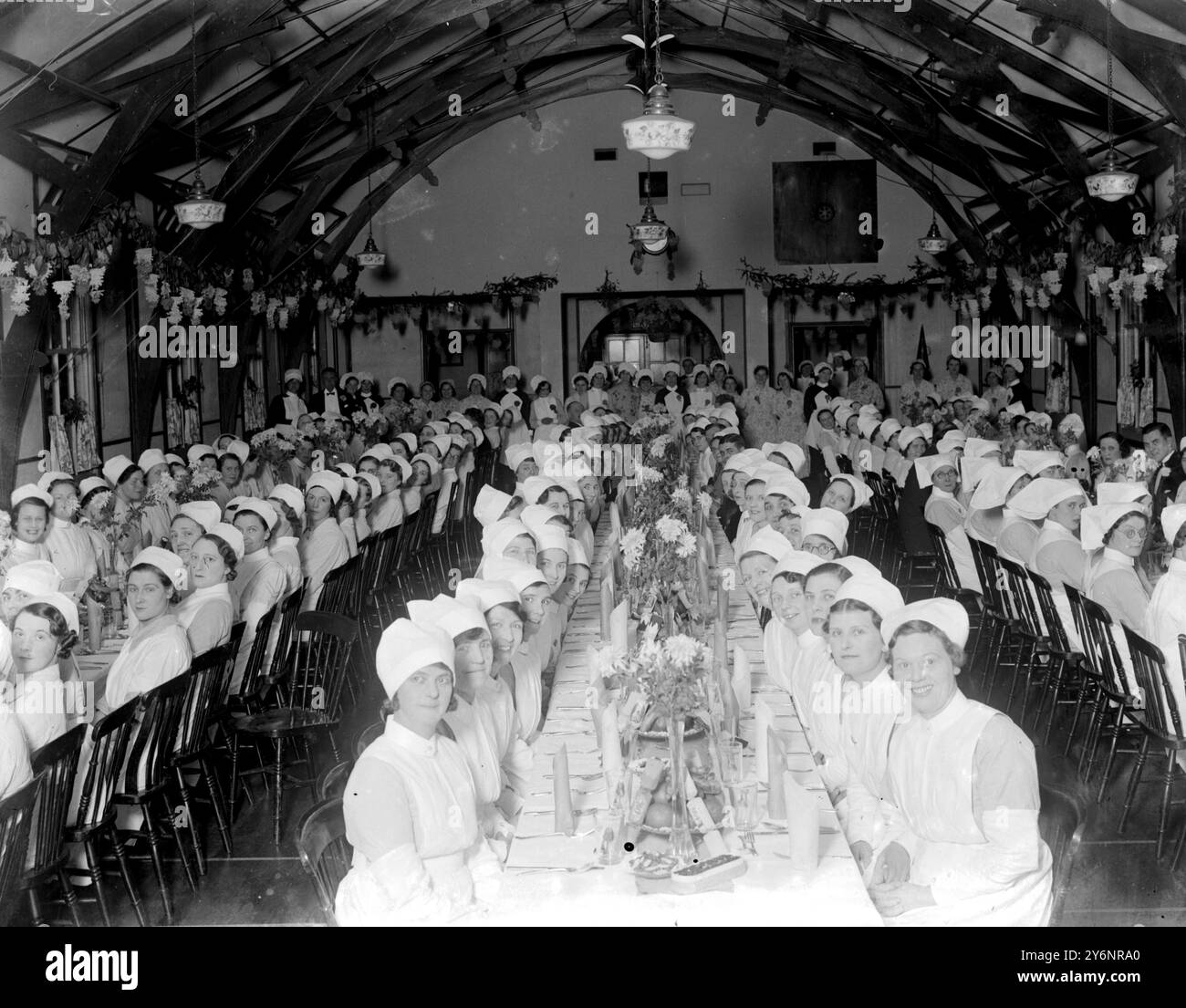Southern Hospital Nurse Dinner with crackers. 1935 Stock Photo - Alamy
