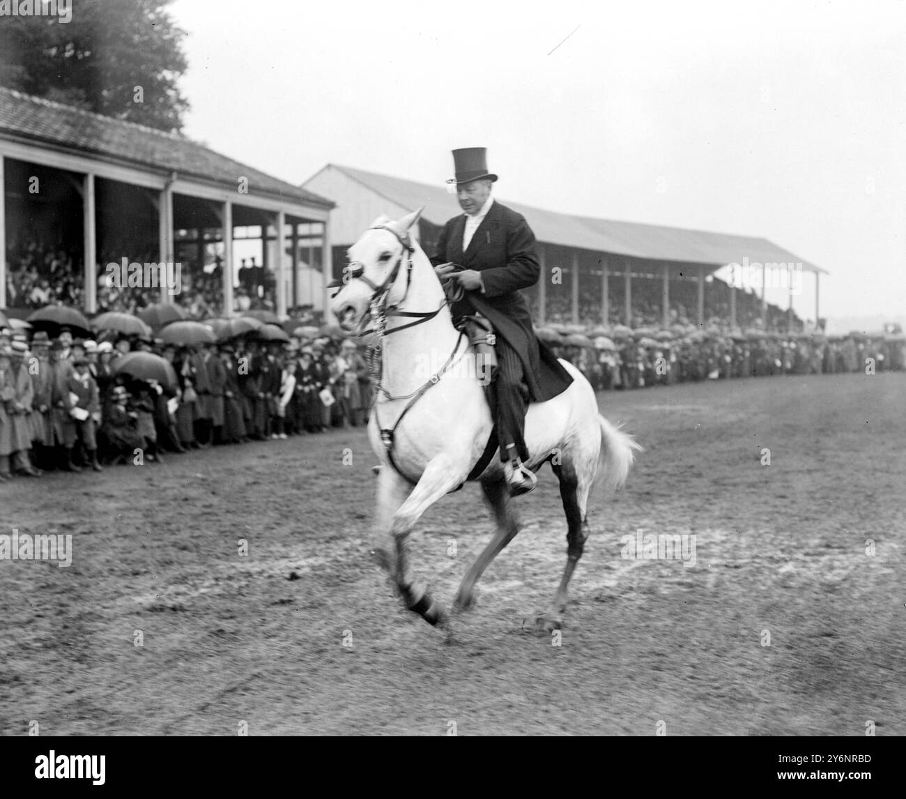 Richmond Horse Show. Lord Lonsdale acted as judge for the Police horses ...