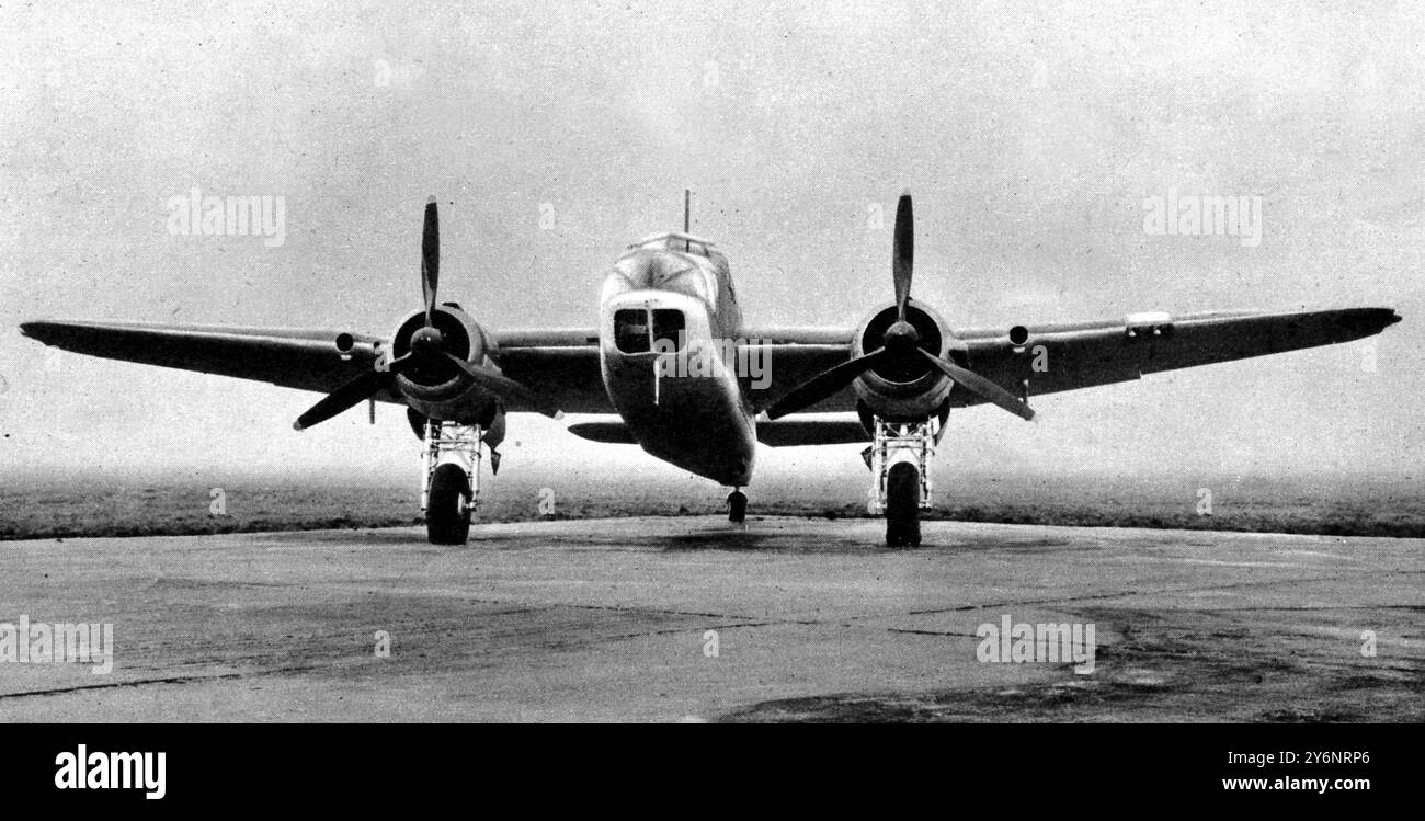 The Bristol Beaufort in flight. Driven by twin taurus radial engines ...