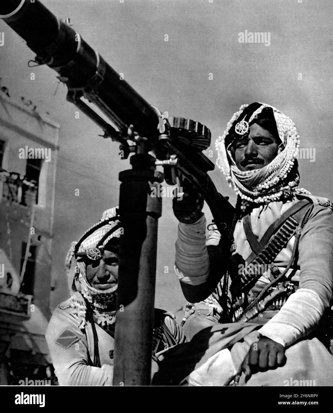 Stalwart warriors of the Transjordan desert patrol of the Arab Legion ...
