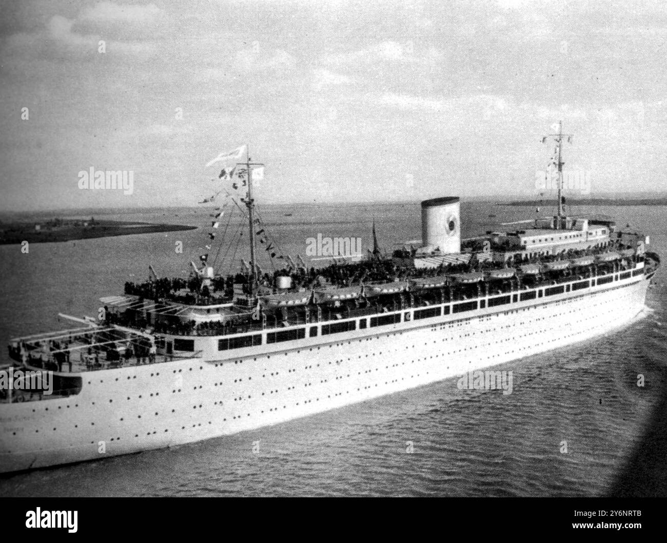 Bearing a spiral swastika on her funnel: the German liner 'Wilhelm ...