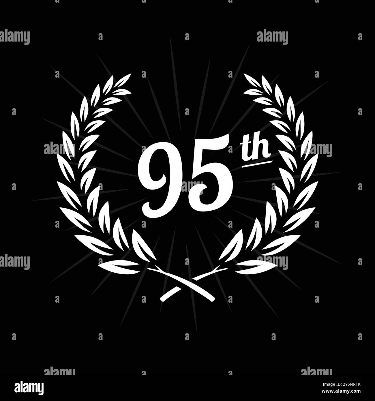 95 years anniversary celebration design template. 95th anniversary logo ...