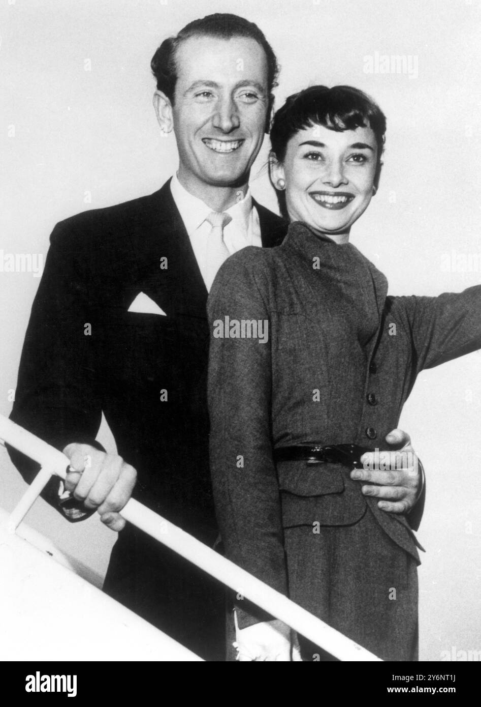 Audrey Hepburn with her fiance, James Hanson, 30 years old British ...