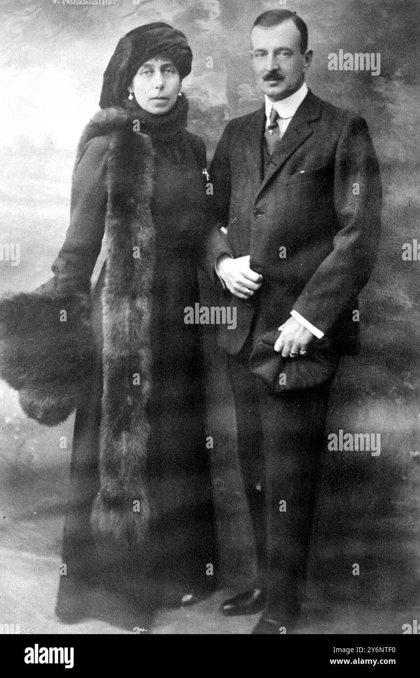 Grand Duke Cyril Vladimirovitchand his wife.who has been chosen as a ...