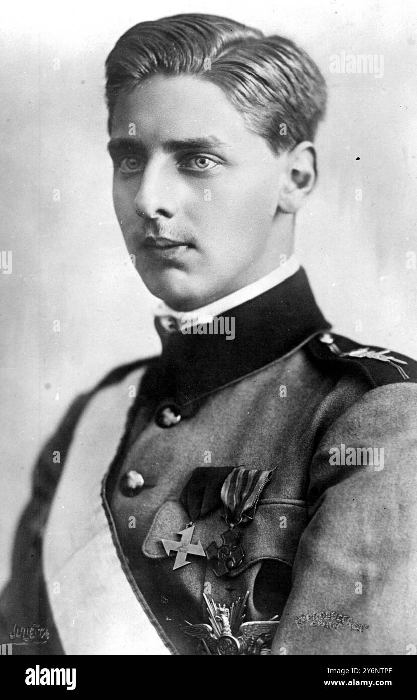 Prince Nicholas of Rumania, the King's younger son. 10 March 1922 Stock ...