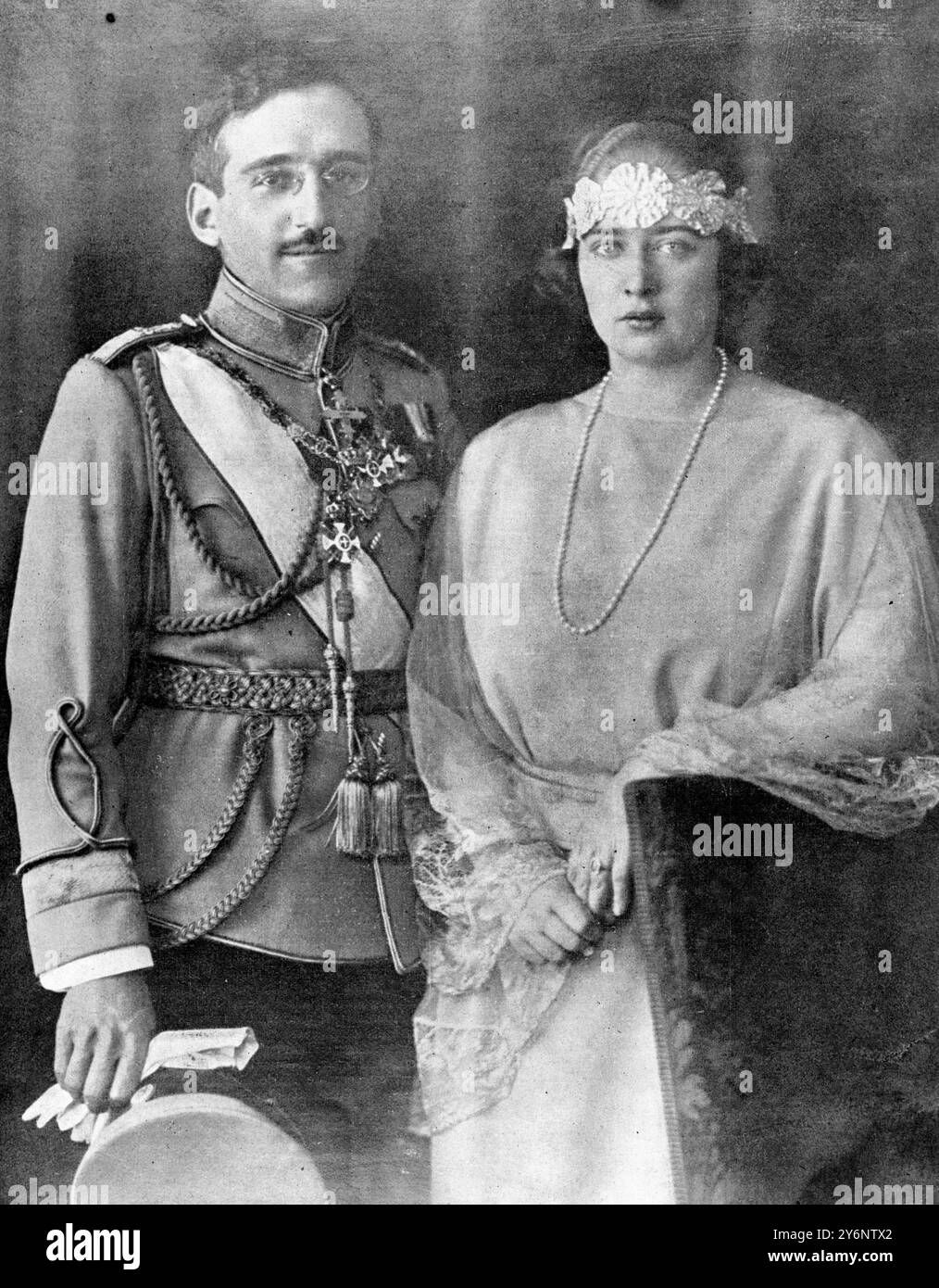 King Alexander of Serbia and Princess Marie of Rumania. January 1922 ...