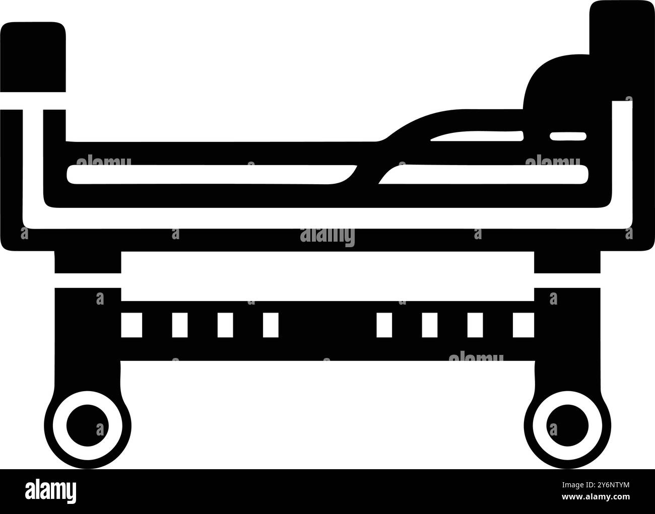 bed, hospital, patient, hospital bed, hospital patient bed icon Stock ...