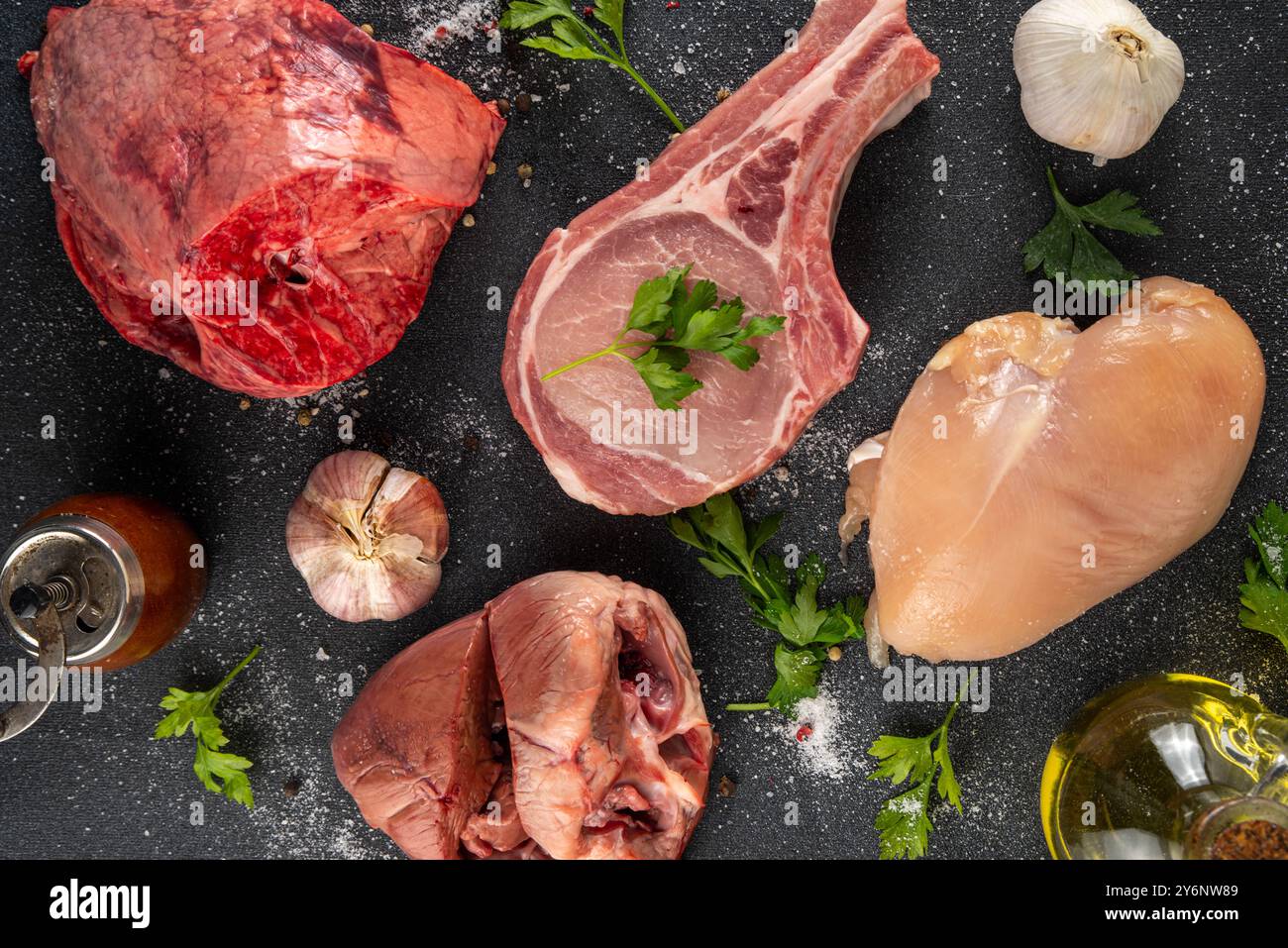 Protein carnivore diet, animal protein different sources - raw meat ...