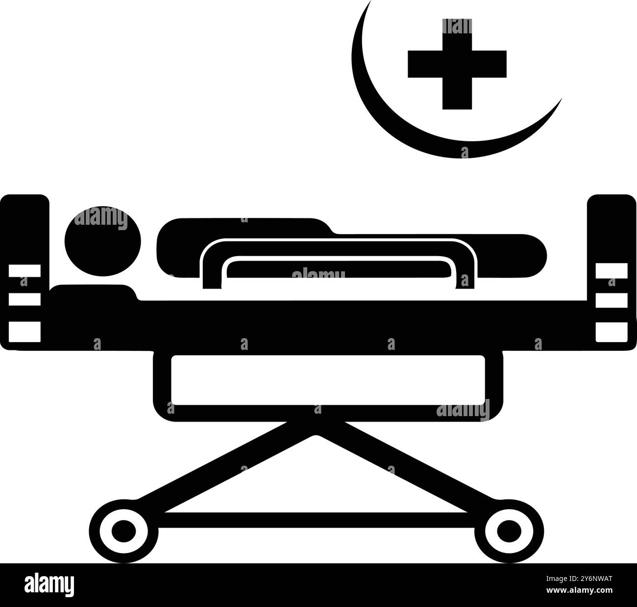 bed, hospital, patient, hospital bed, hospital patient bed icon Stock ...