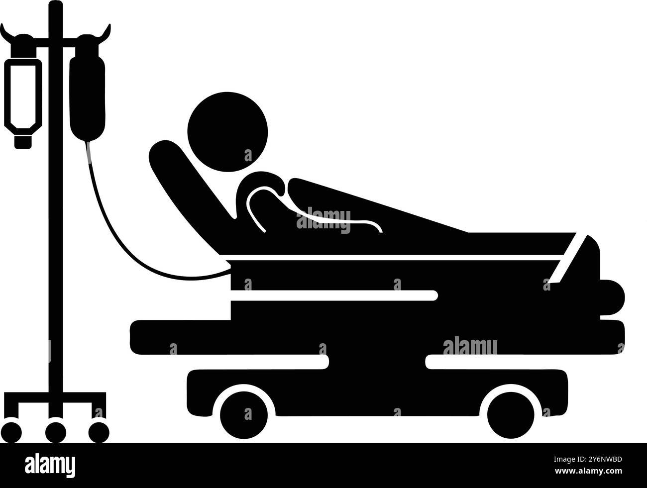 bed, hospital, patient, hospital bed, hospital patient bed icon Stock ...