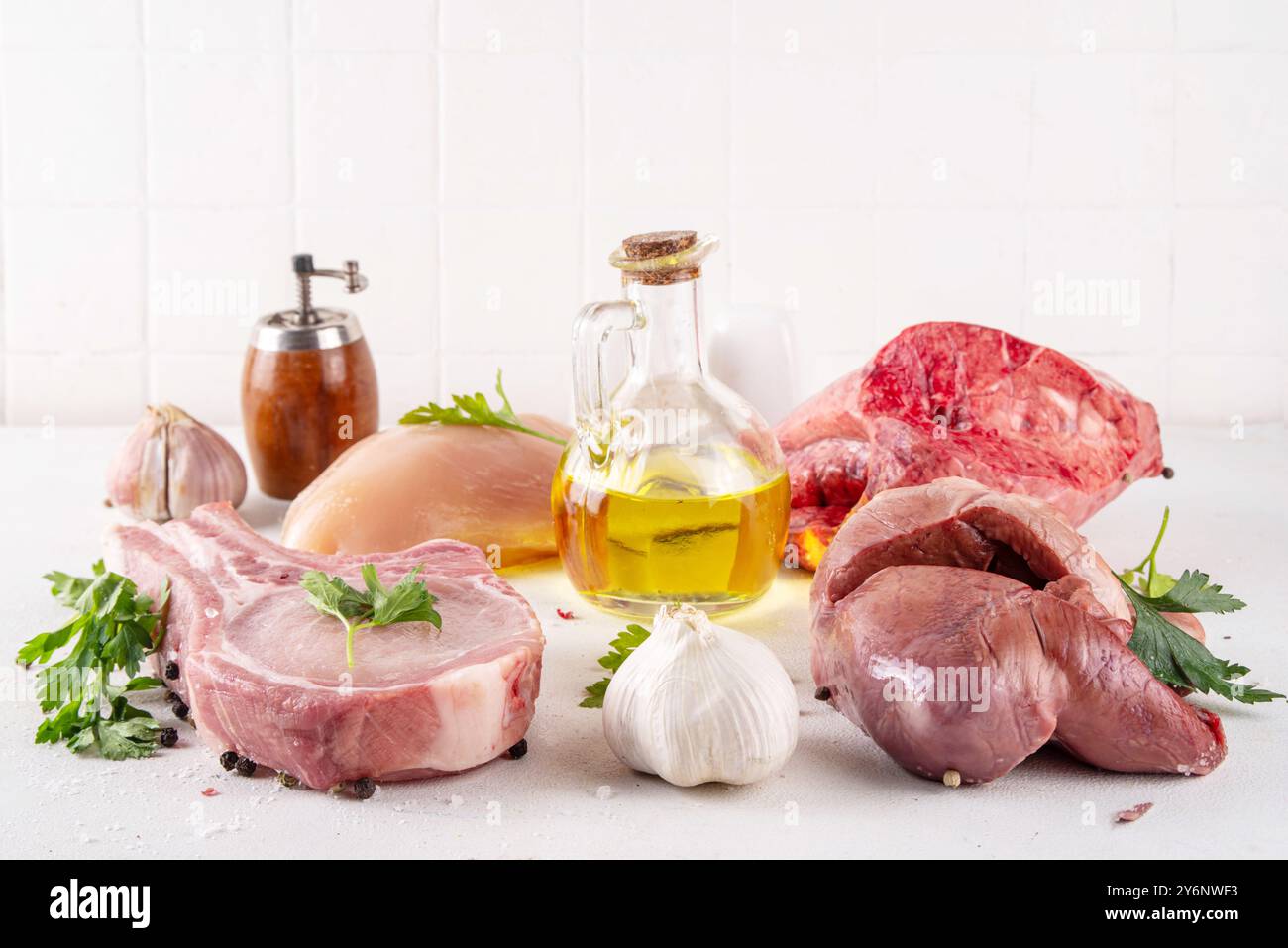 Protein carnivore diet, animal protein different sources - raw meat ...