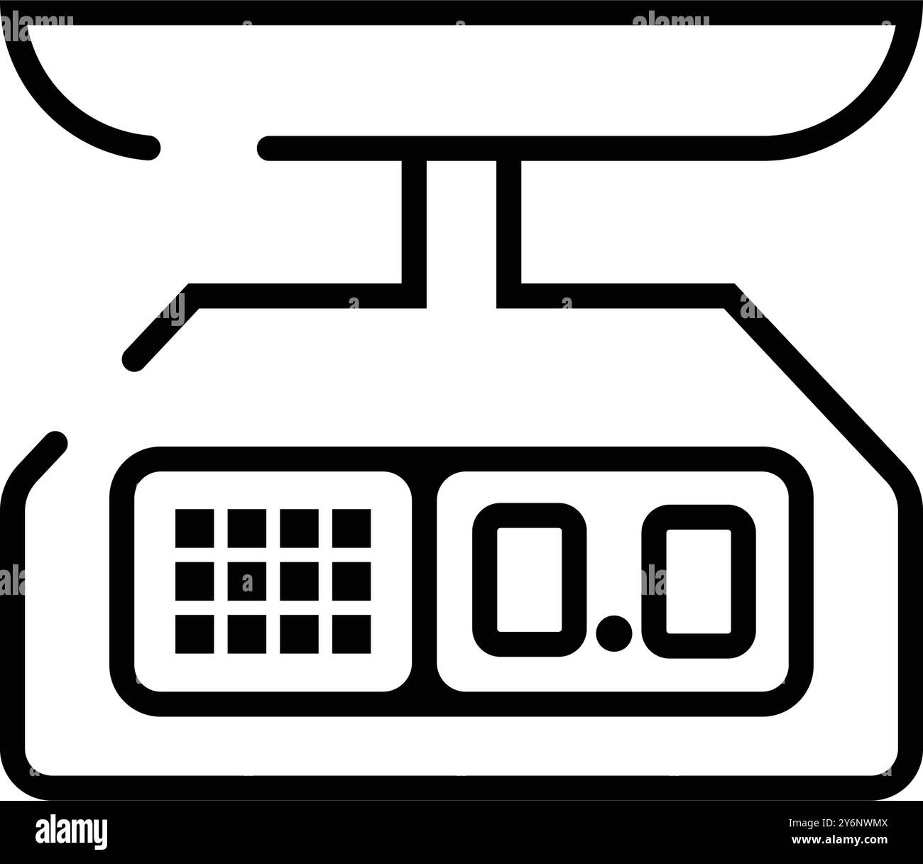 Weigh scale icon Black and White Stock Photos & Images - Alamy