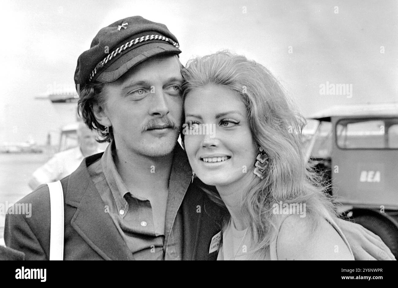 London Airport: British actor David Hemmings and his fiancee, American ...