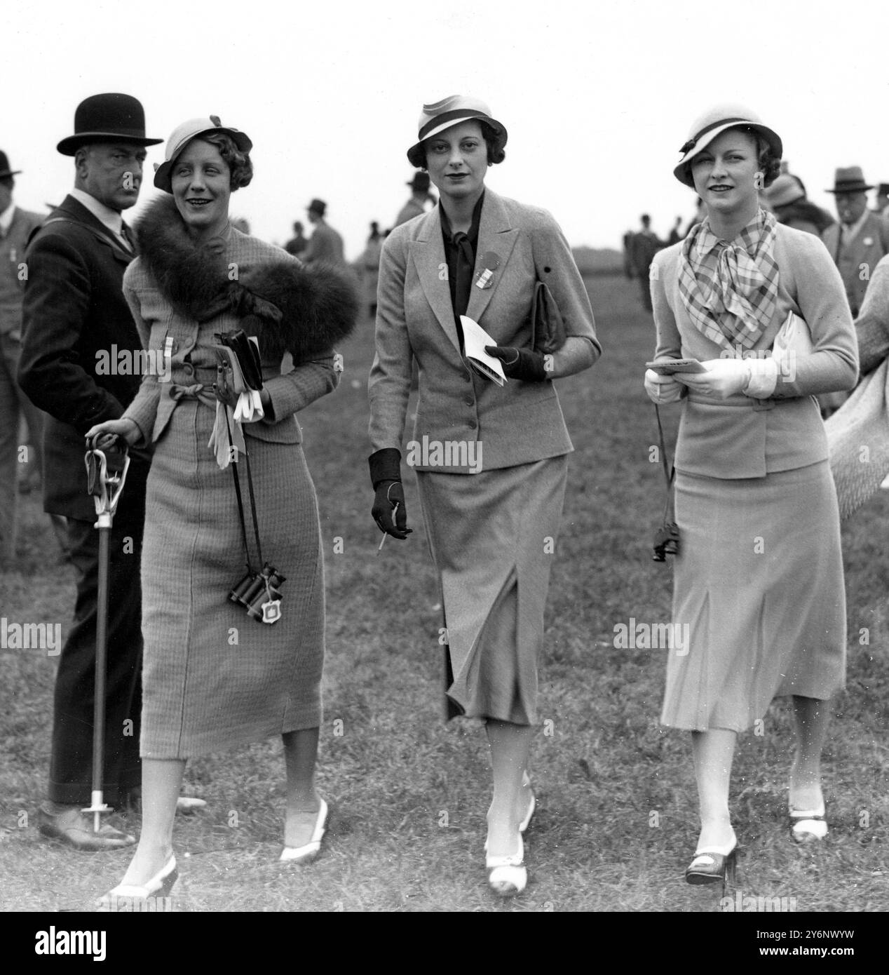 Epsom, Derby Day Mrs Boy Wilson, Mrs Dennis and Mrs Derek Murphy 1933 ...