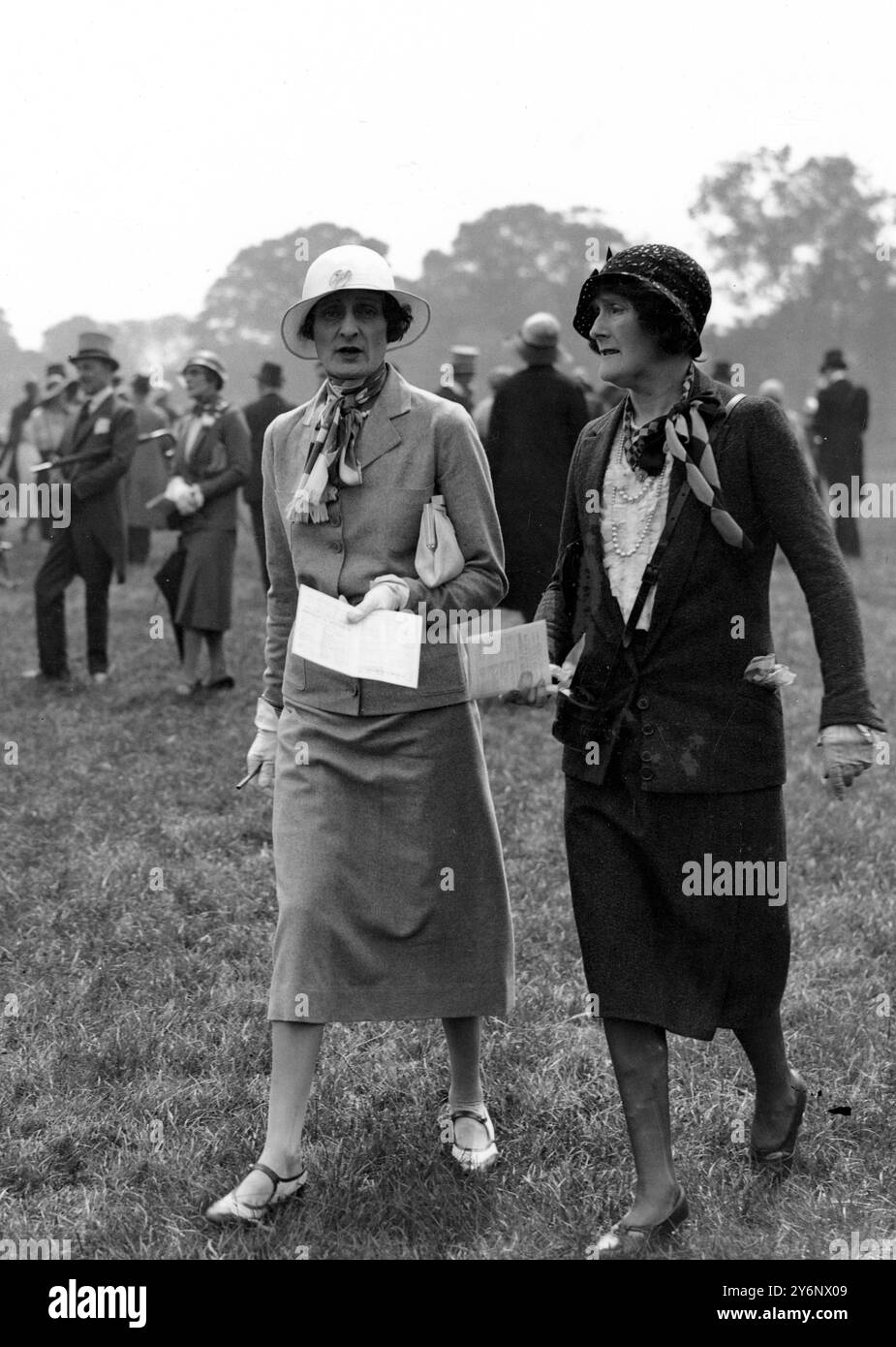 Epsom, Derby Day Patricia Countess of Cottenham and Lady Weldon 1932 ...