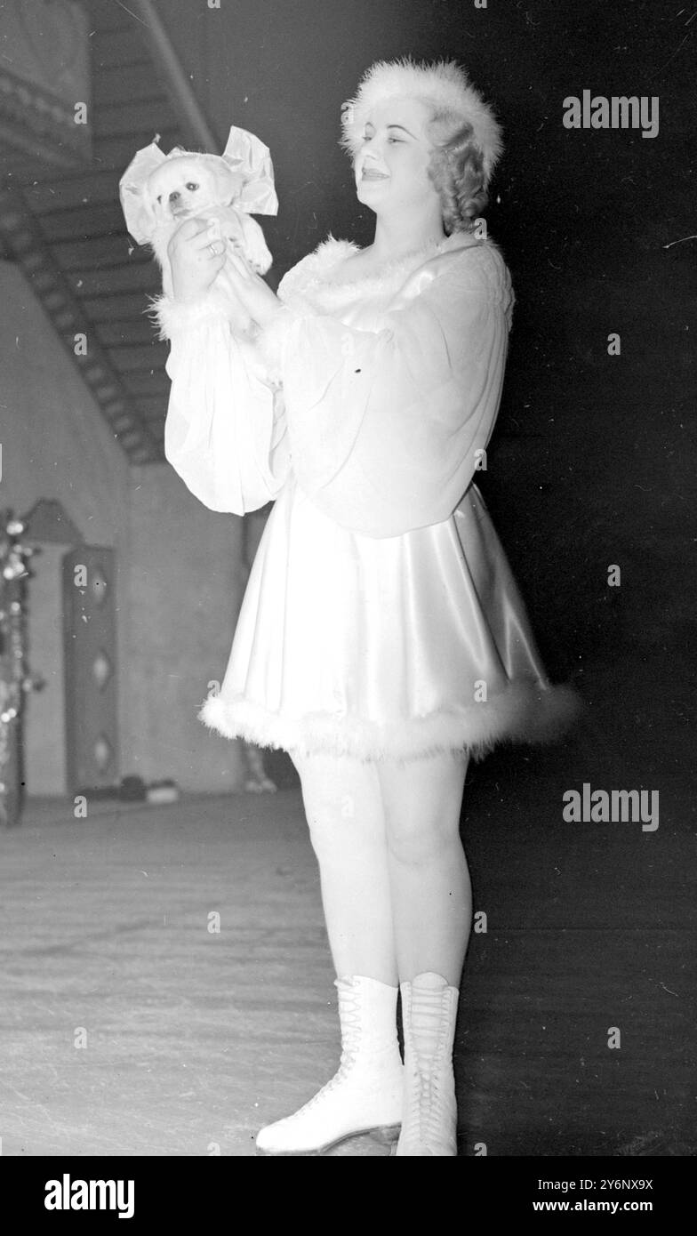 Miss Pamela Prior, Women's World Professional Skating Champion with dog ...