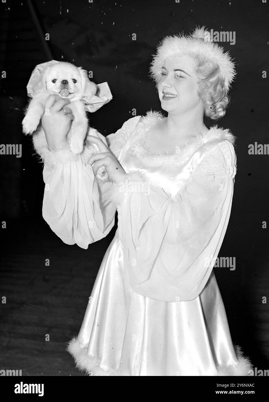 Miss Pamela Prior, Women's World Professional Skating Champion with dog ...