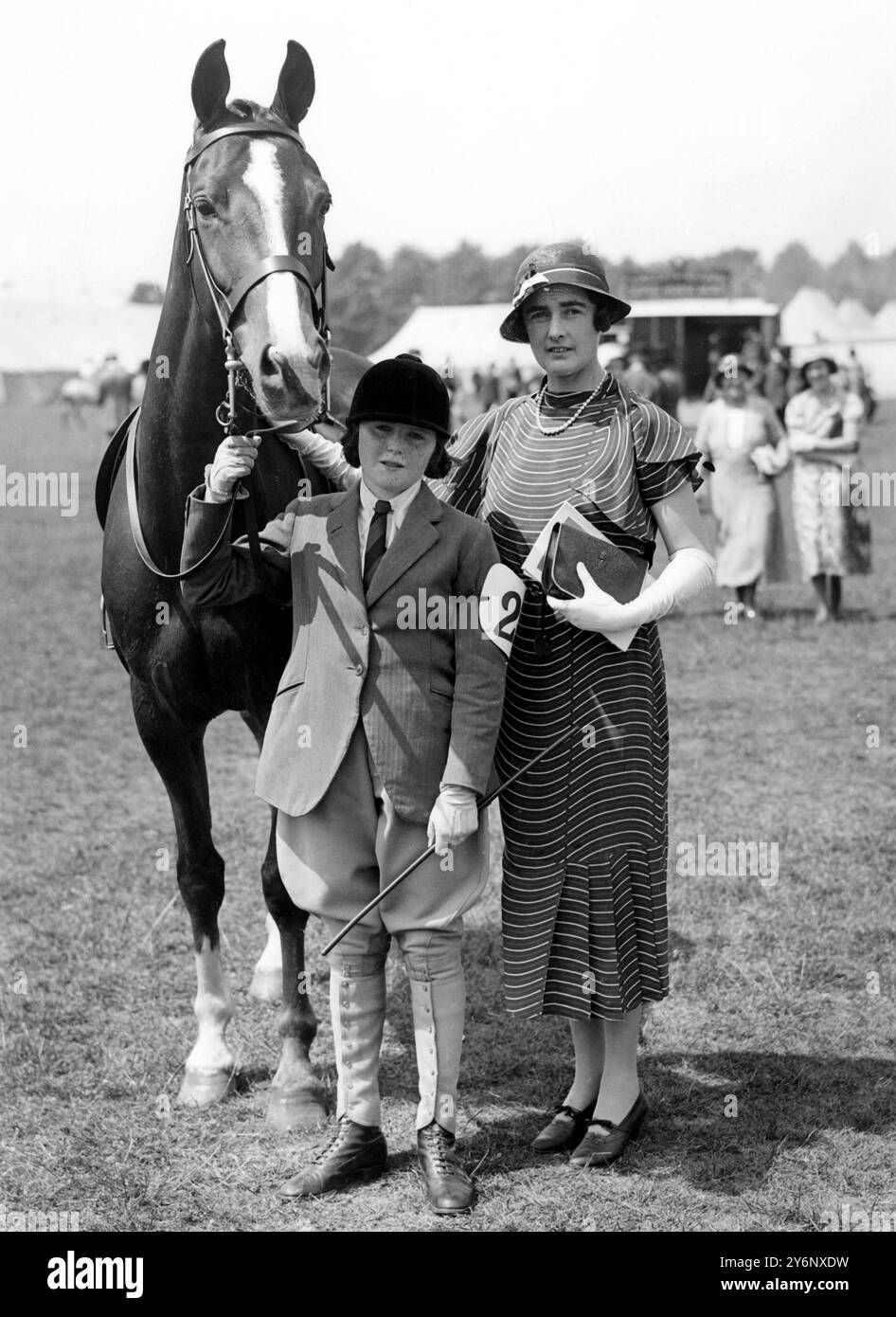 Richmond Horse Show Lady Digby and Hon Pamela Digby 1933 Stock Photo ...