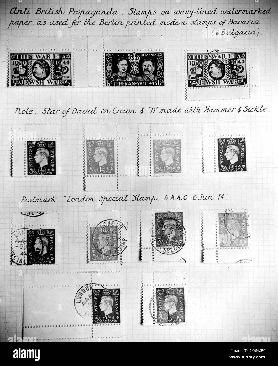 German Forgeries of British Stamps Stock Photo - Alamy