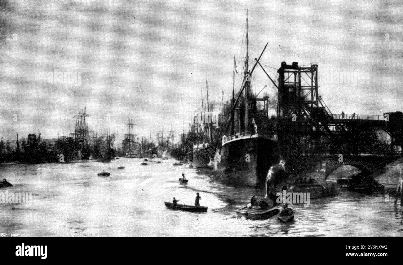 Barry Docks. W.I. Wyllie, A.R.A. 8 May 1897 Stock Photo - Alamy