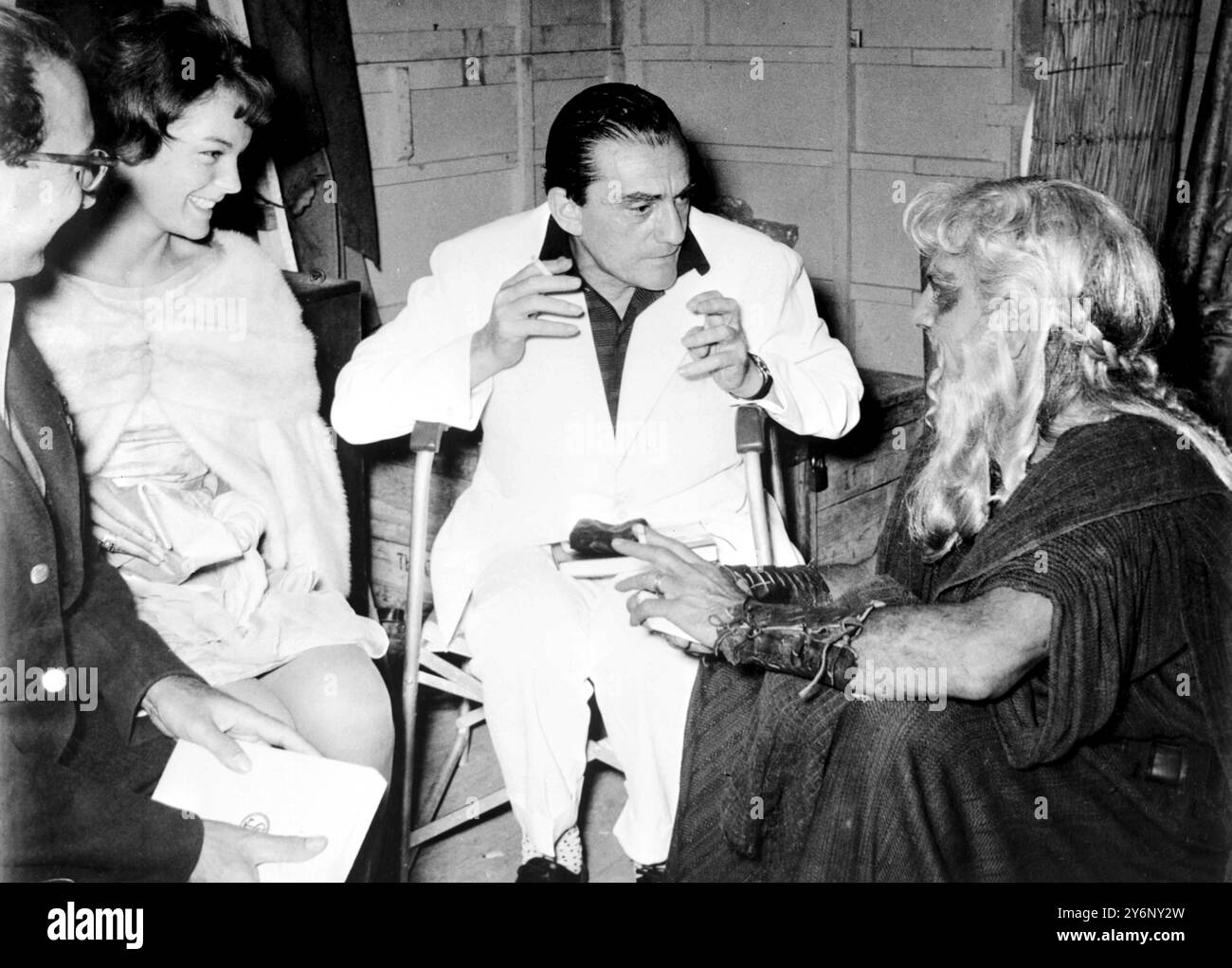 Athens, Greece: Romy Schneider (left) and film director M. Visconti ...