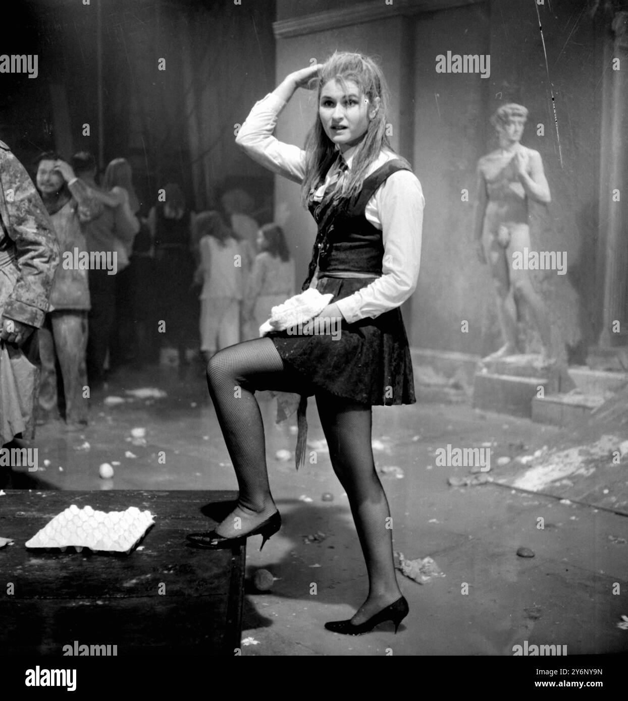 Actress Portland Mason during a break in Portlands film The Great St ...