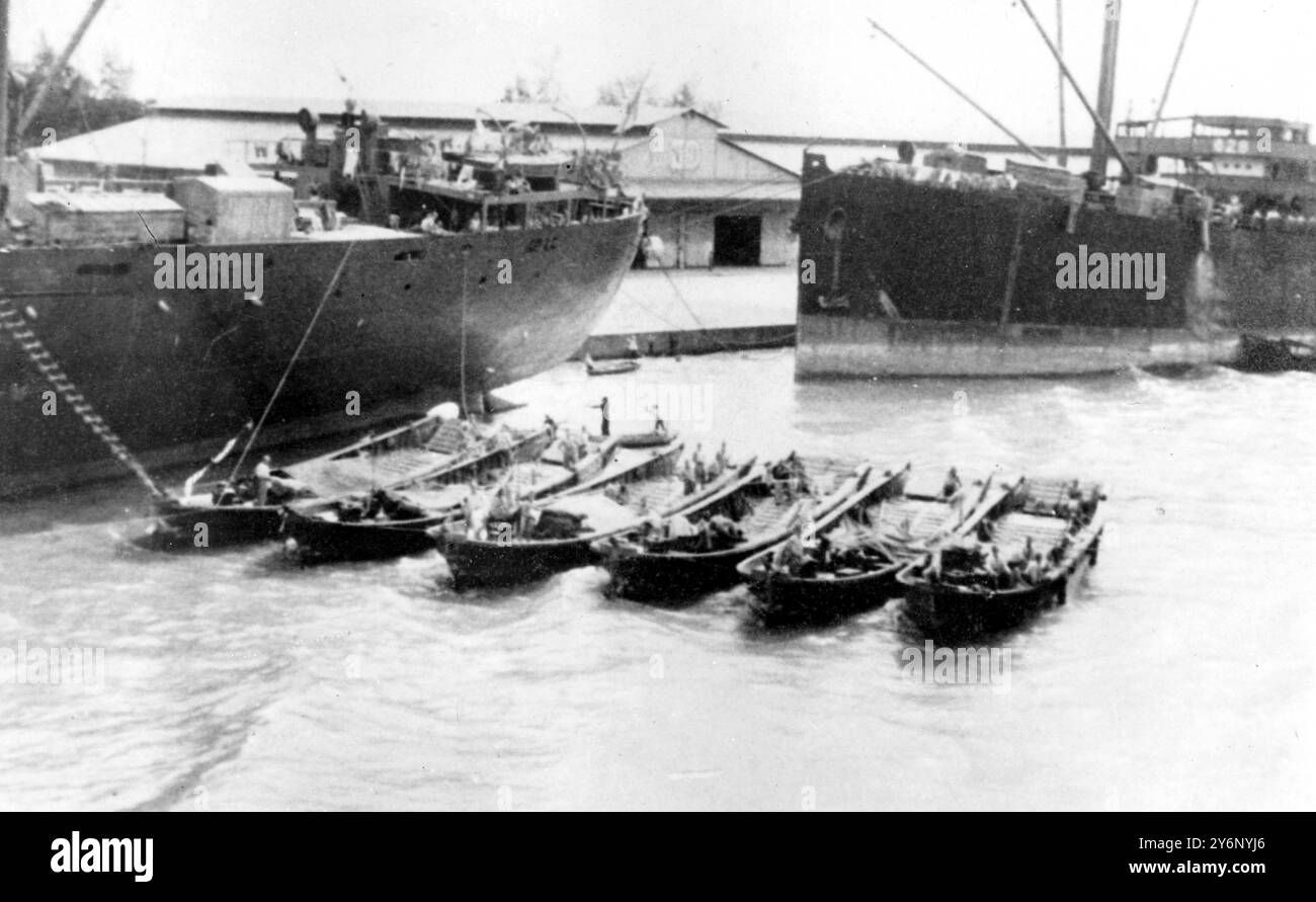 These small rafts, propelled by petrol motors and launched from ...