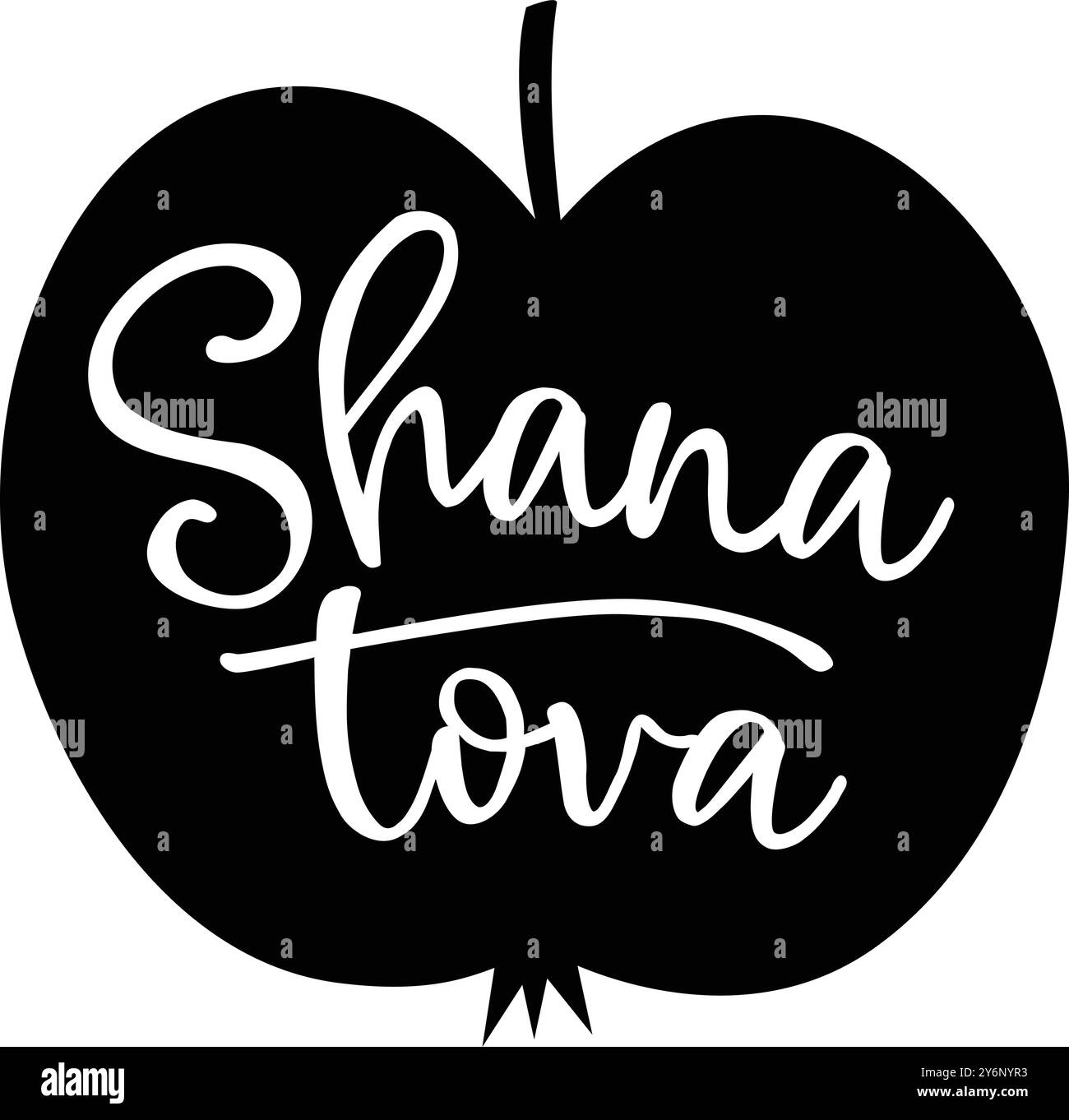 Shana Tova hand lettering. Rosh Hashanah greeting card, invitation ...