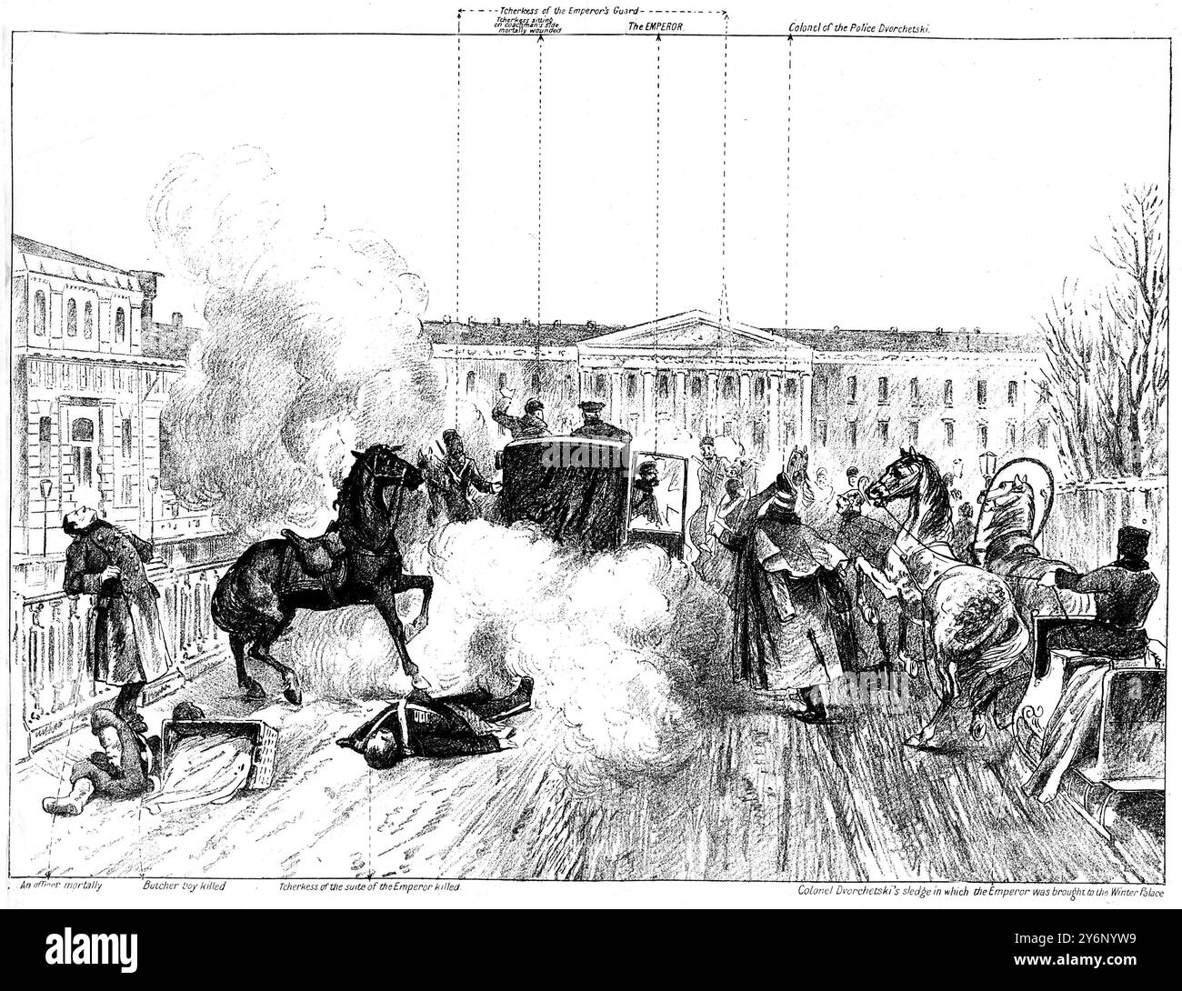 Assassination of Alexander II Tsar of Russia 1818-1881 Stock Photo - Alamy