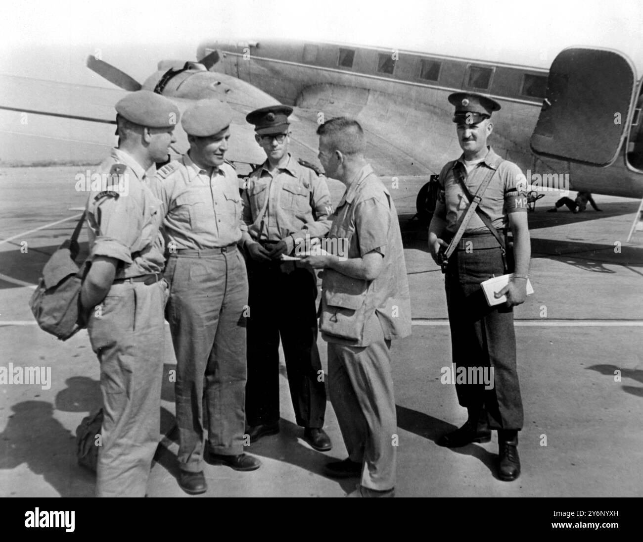 Jadotville, Katanga: Irish officers at Kamina Air Base. 28th August ...