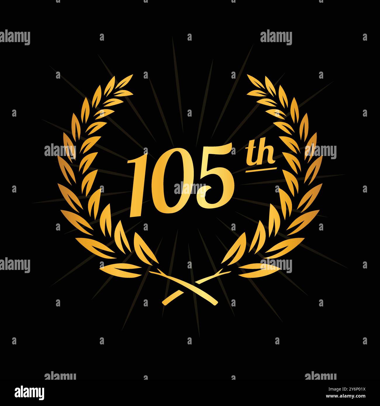 105 years anniversary celebration design template. 105th anniversary ...