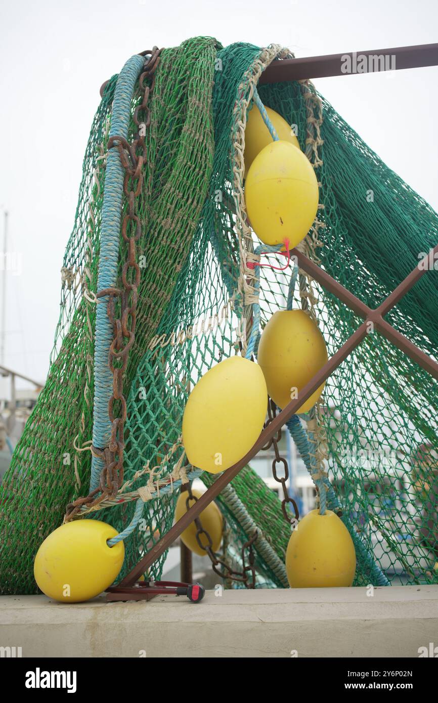Fishing nets close up. Vertical shot Stock Photo - Alamy